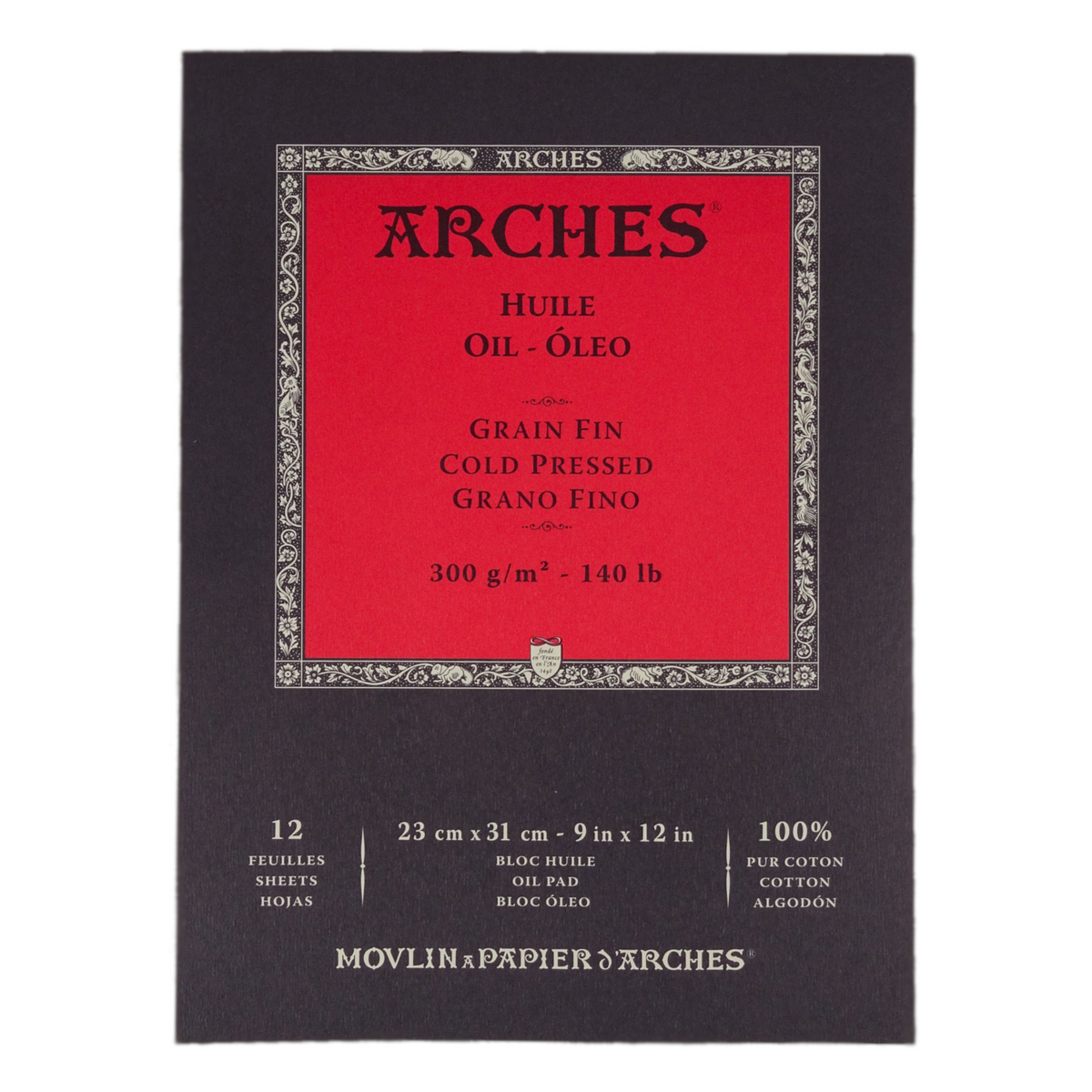 Arches Oil (Huile) Painting Paper Pad | 12 Sheets, 300gsm (140lb ...