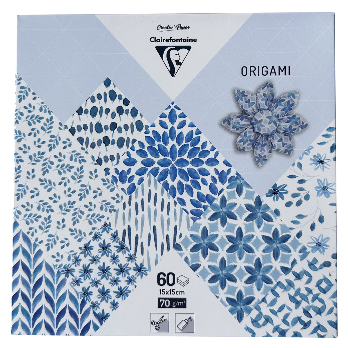 Clairefontaine Origami Paper Pack - 60 Sheets - Shibori Patterns ...